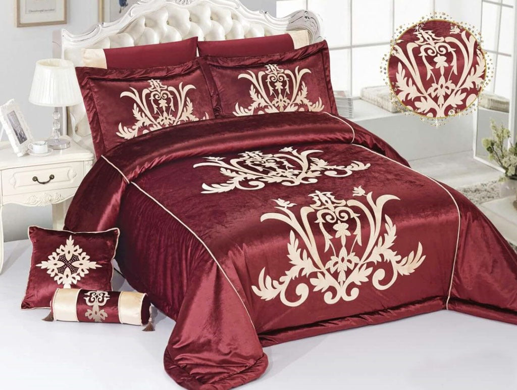 Velvet Bridal Comforter Set 8 PCS – Darodeewar